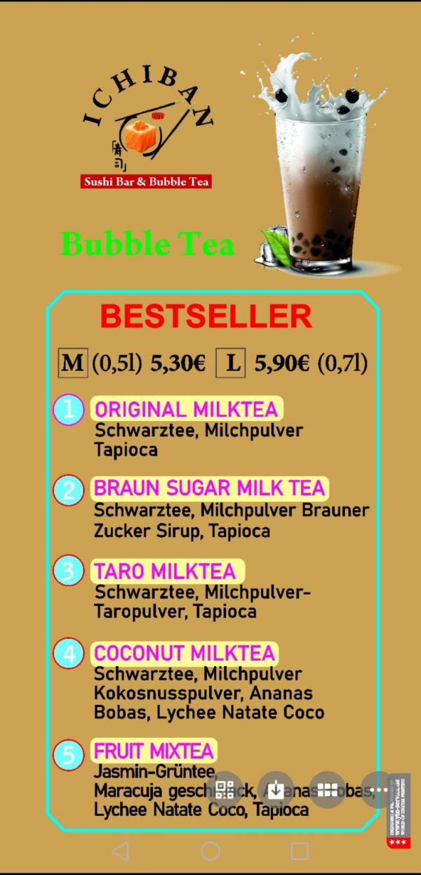 Speisekarte - Ichiban-Sifi